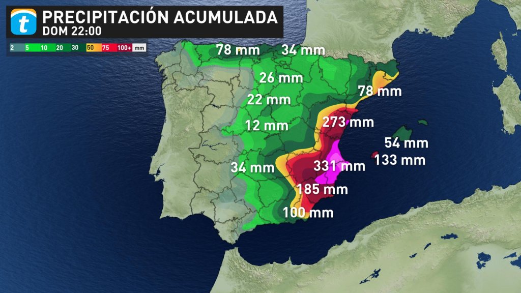 Dana En El Mediterráneo ¿cuánto Va A Llover