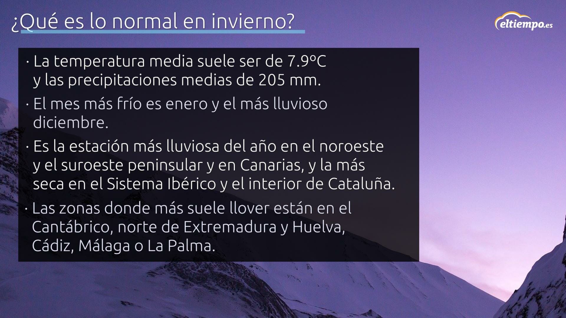 El tiempo este invierno 2023-2024 en España: la zona en la que será muy ...