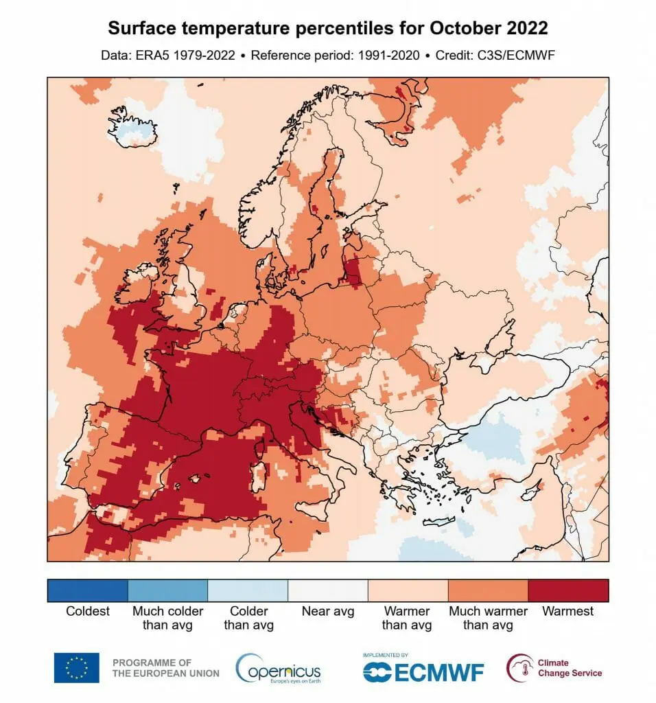 Calor De Octubre De Récord En Europa Y Más Aún En España Eltiempo Es