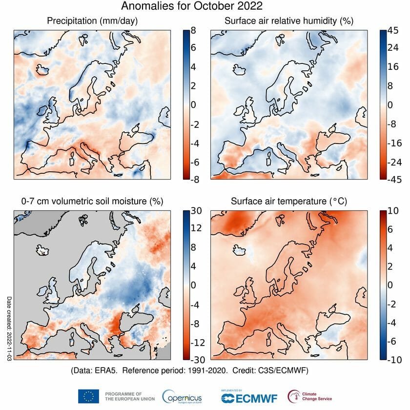 Calor De Octubre De Récord En Europa Y Más Aún En España Eltiempo Es