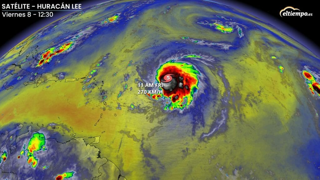 El huracán Lee trayectoria: avanza por el Caribe siendo un potente ...