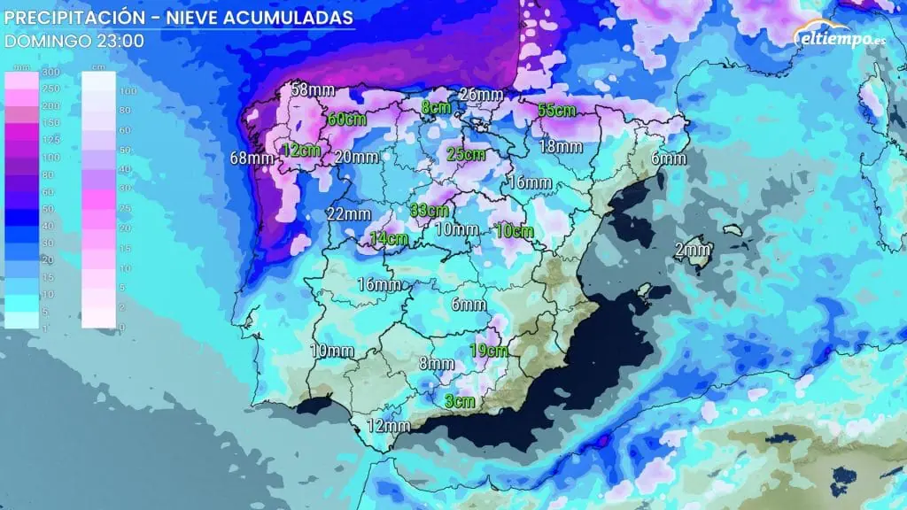 ¿Dónde va a nevar? Previsión de nieve y más de medio metro en estas zonas | Eltiempo.es