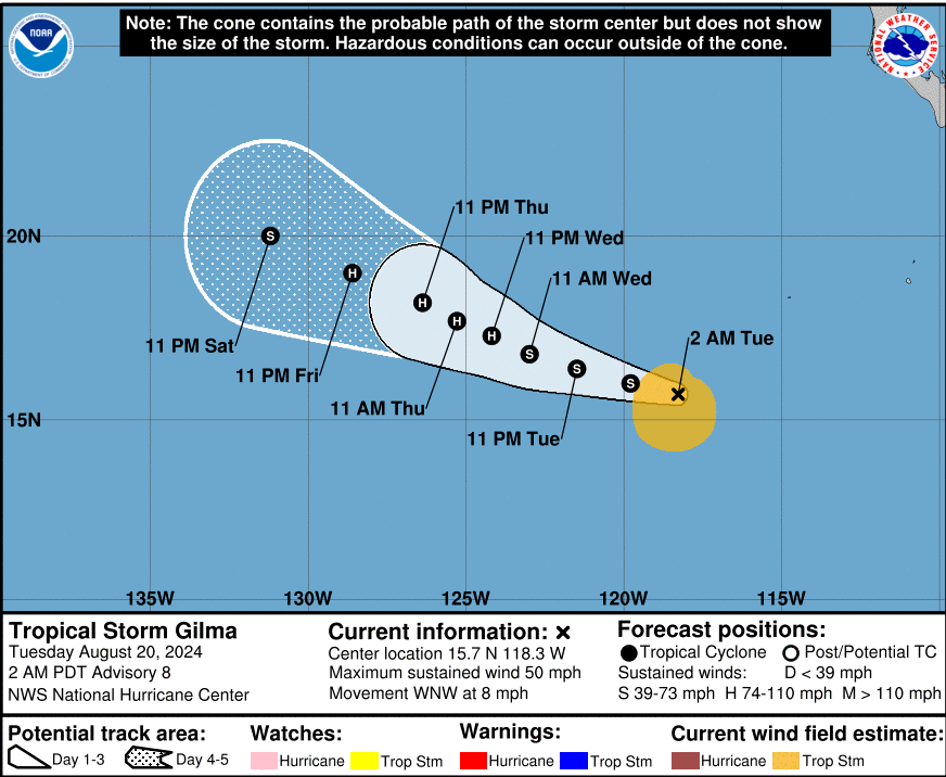 La tormenta tropical Gilma se convertirá en huracán. ¿Afectará a México ...