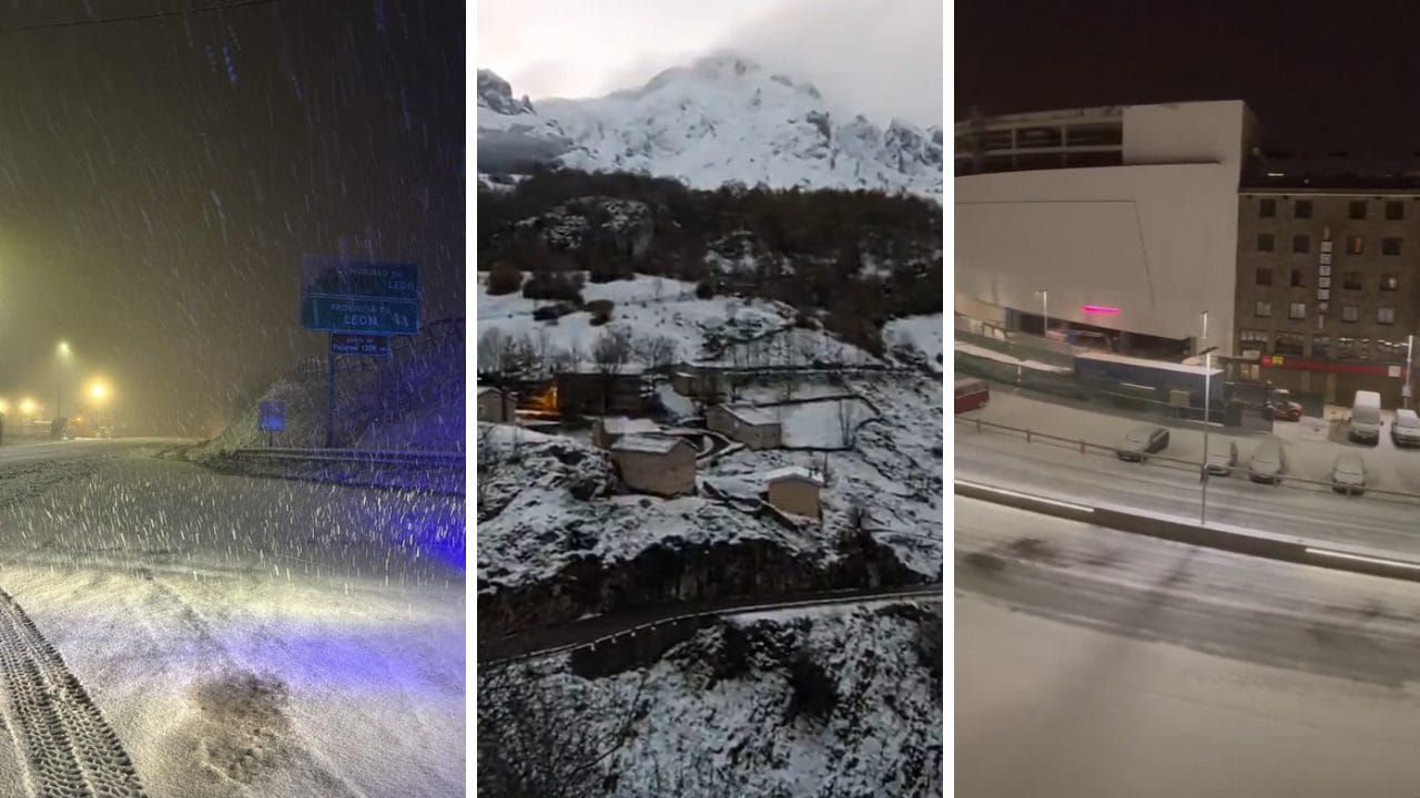 ¡Está nevando! El frío trae un manto de nieve que cubre de blanco ya ...
