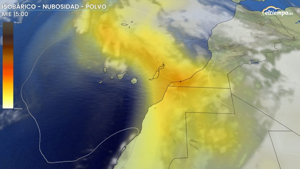 Una fuerte entrada de calima en Canarias le dará el relevo a la lluvia ...
