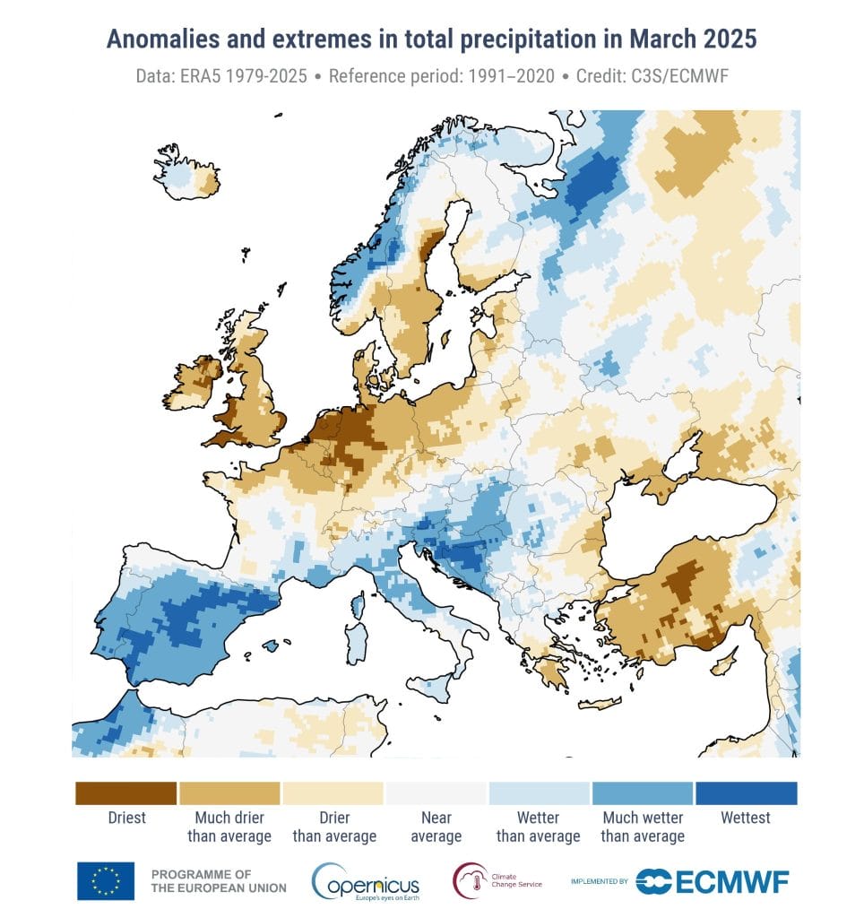 Marzo 2025 rompe esquemas: lluvias récord en España y Portugal, según ...