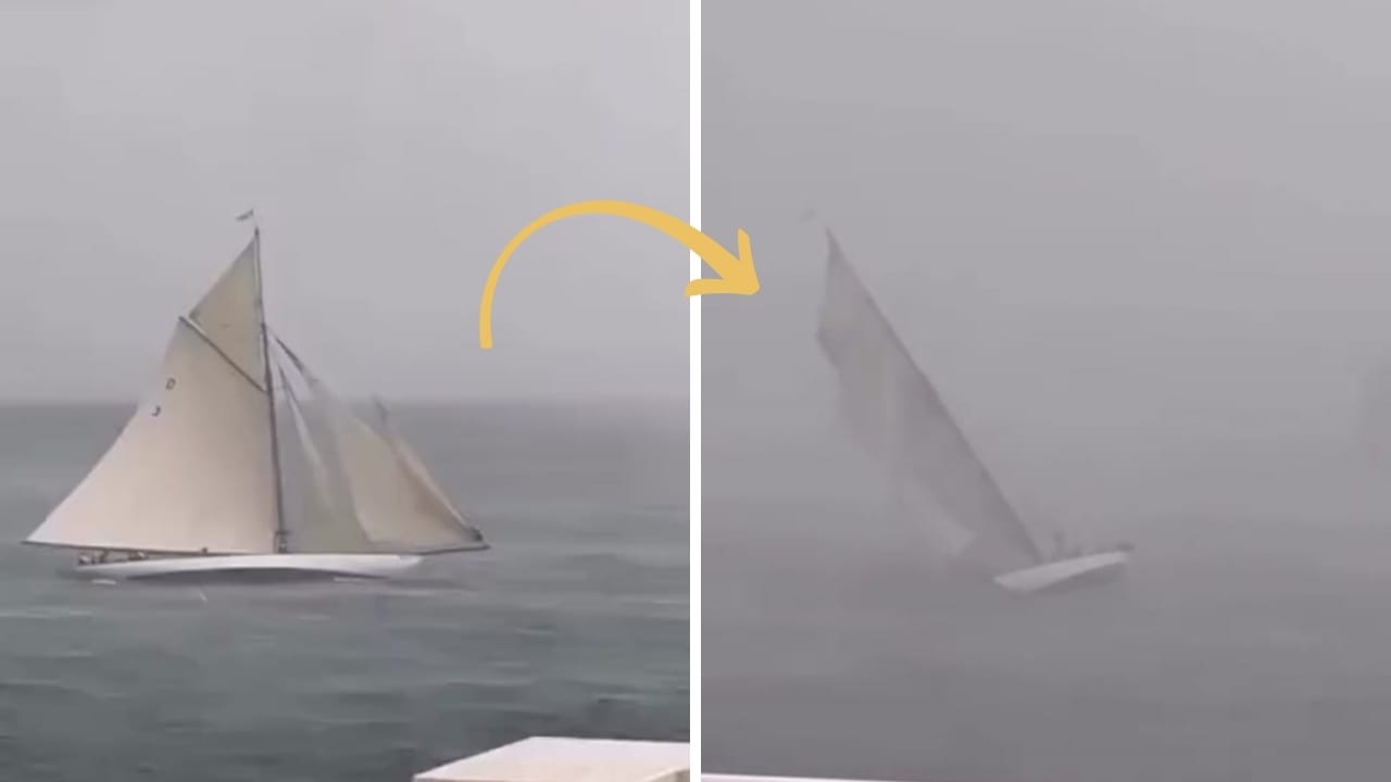 El velero histórico Tuiga pierde su mástil durante una tormenta en ...