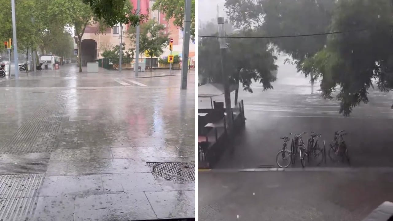 Barcelona se empapa: lluvias torrenciales dejan la ciudad en alerta ...
